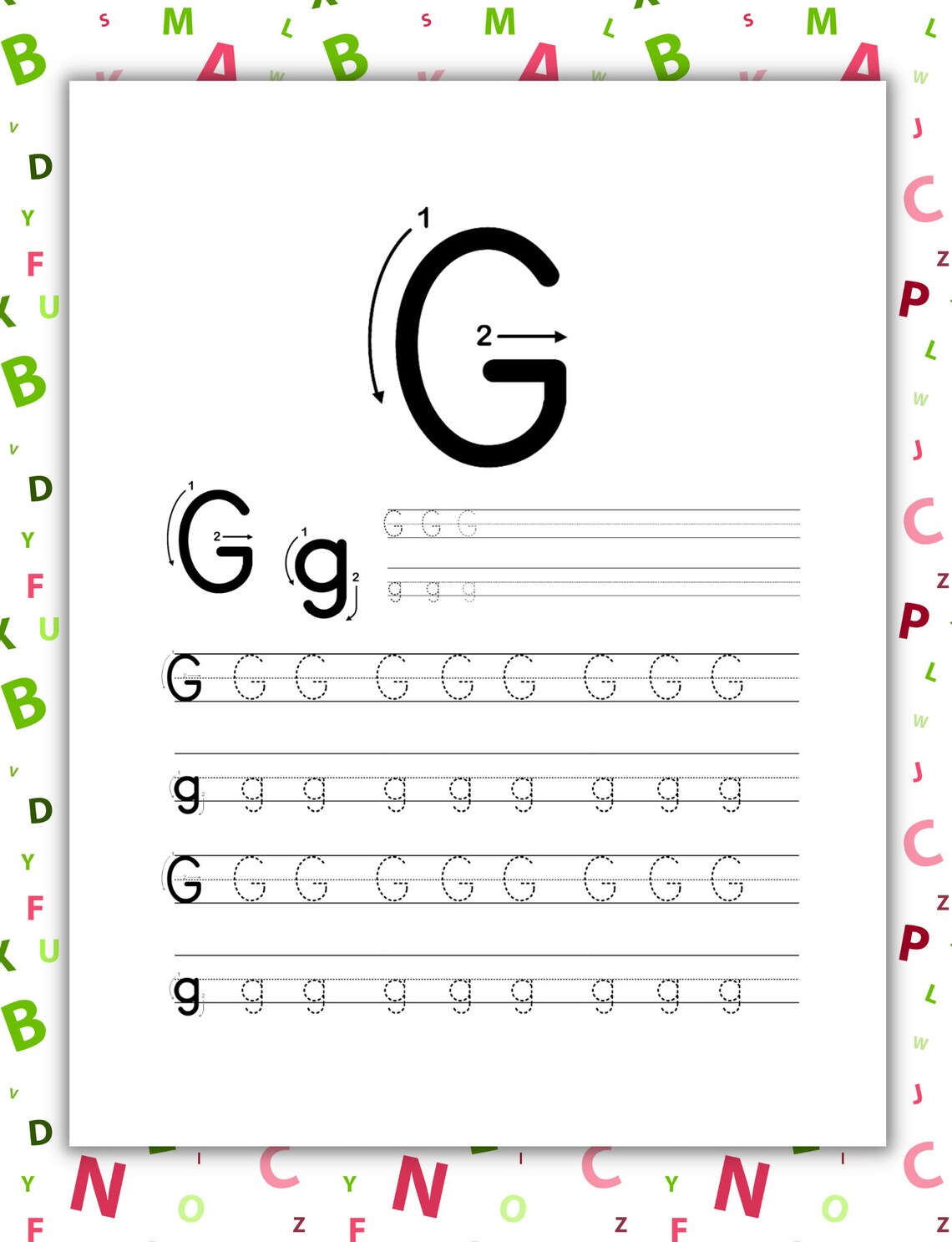 Alphabet Letter Tracing Worksheets: A to Z, Preschool Activities (PDF ...