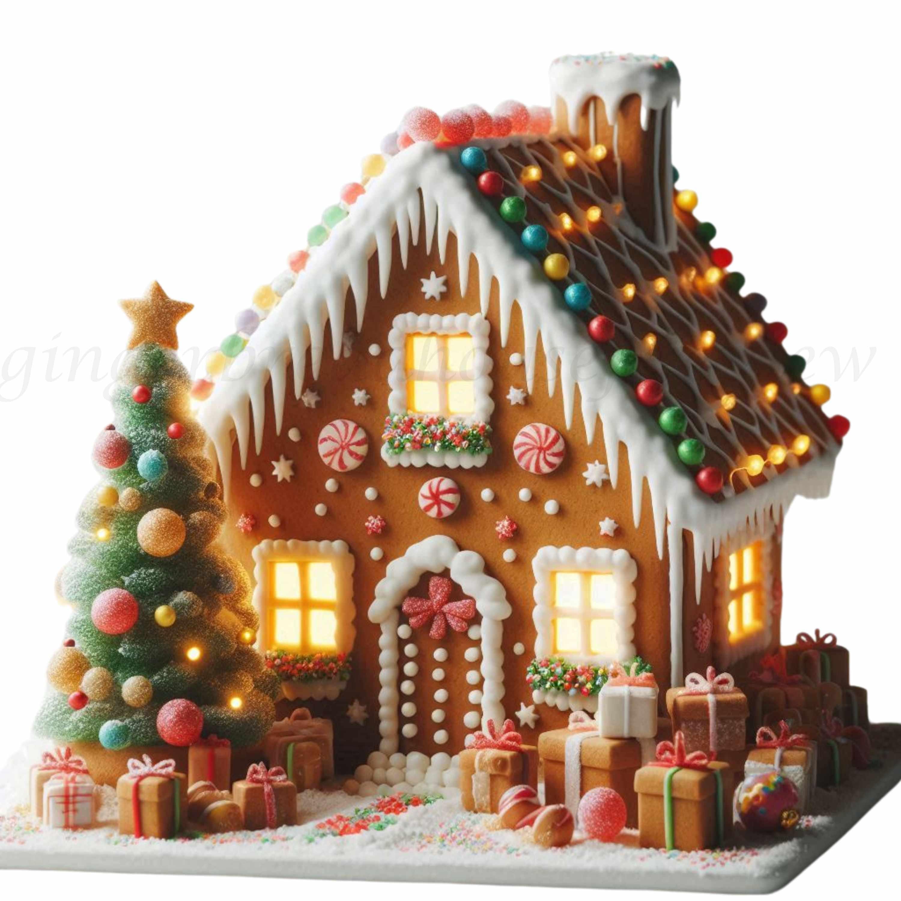 30 Gingerbread House Clipart, Winter Clipart, Christmas Gingerbread ...