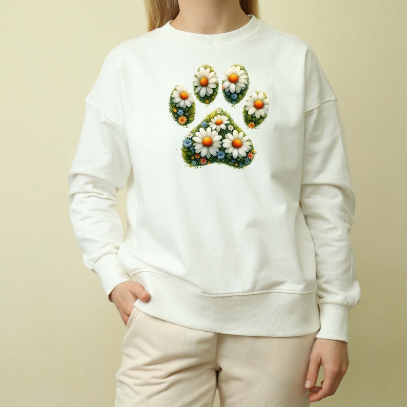 15 Floral Paw Clipart, Dog Prints, Watercolor Pet Prints, Floral Paws ...