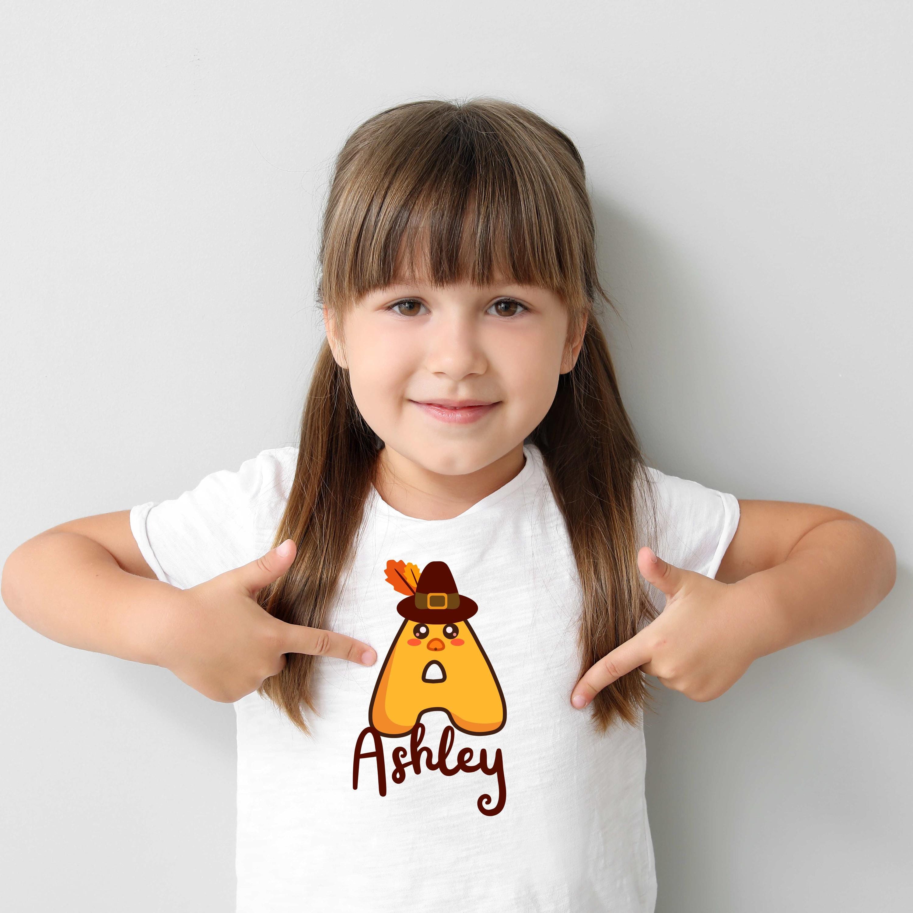 Thanksgiving Alphabet Clipart, Letters With Pilgrim Hat, Uppercase ...