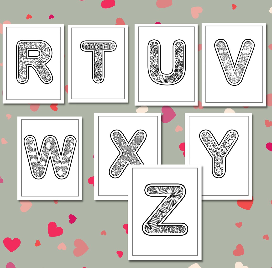 Mandala Alphabet & Numbers Colouring Pages for Adults and Kids letters ...