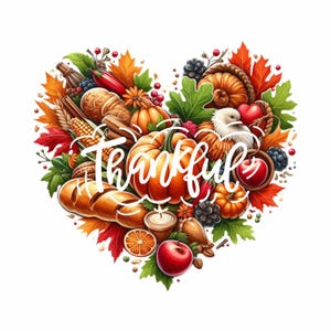 18 Thanks-giving Hearts, Thankful Hearts, Hearts Clipart, Thanksgiving ...
