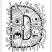 Monster Alphabet Coloring Pages, Funny Coloring, Big Kids Coloring, A-Z ...