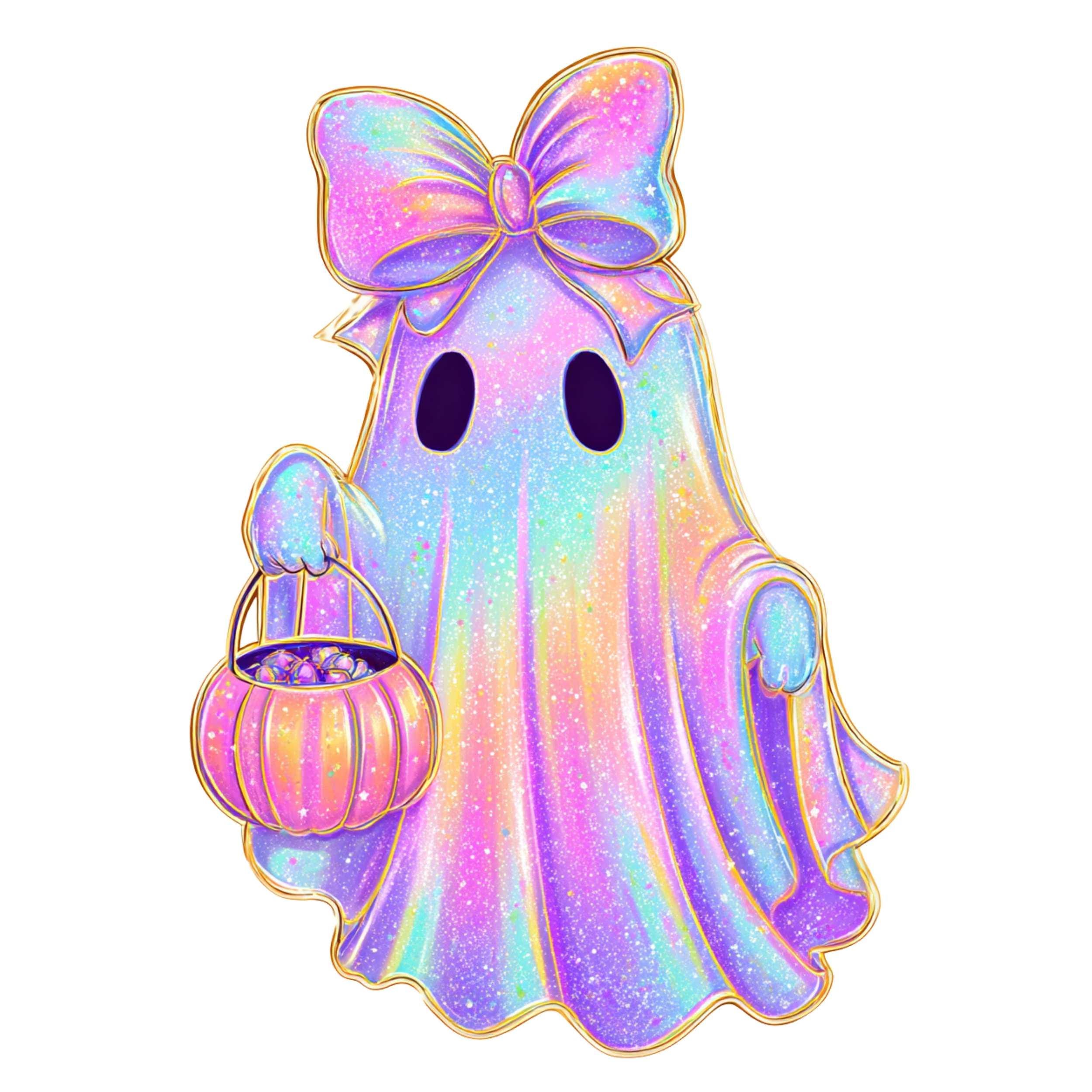 8 Cute Pastel Cartoon Ghosts Clipart, Halloween Sublimation, Halloween ...