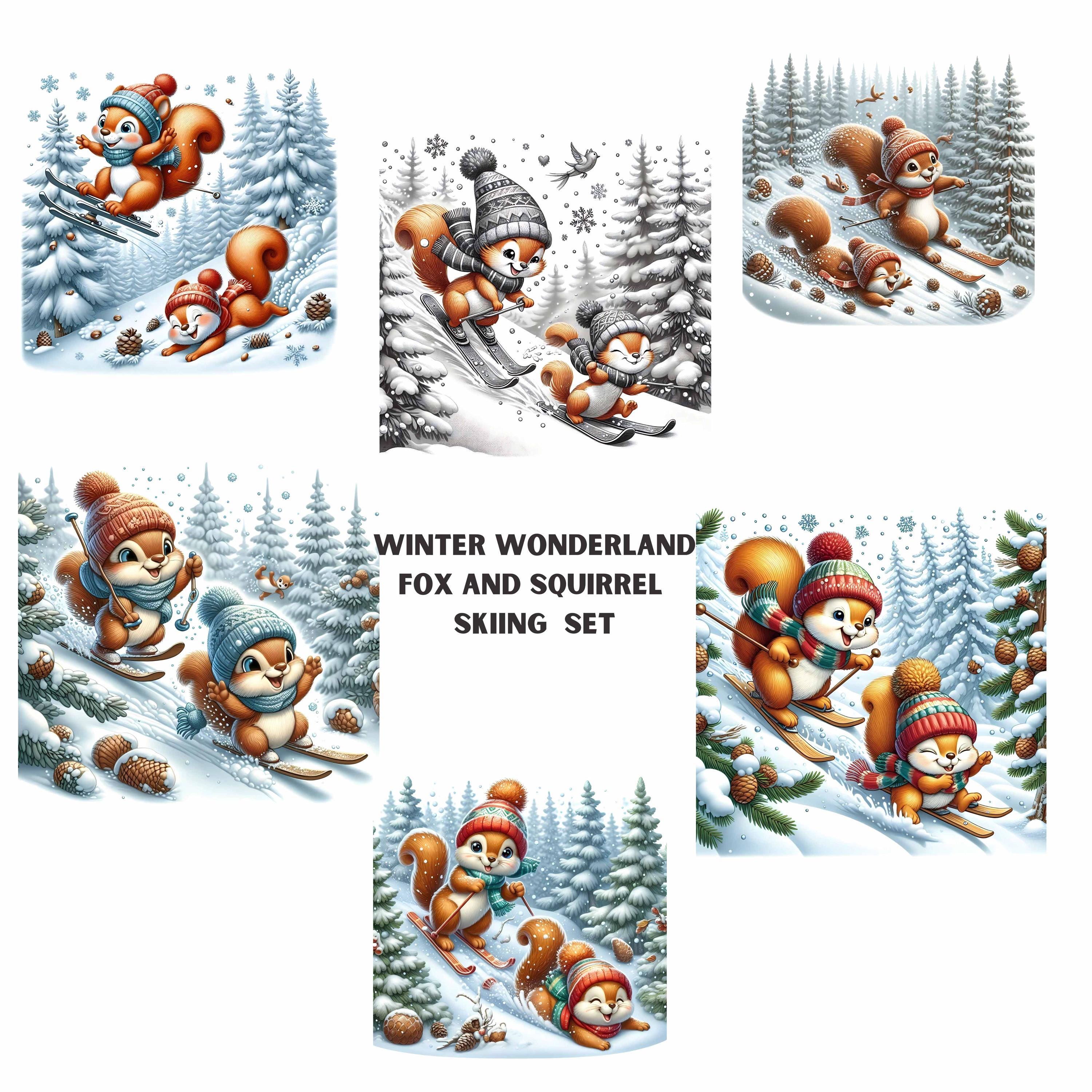 50 PNG Winter Wonderland Woodlands Animal Bundle, Woodlands Animal ...