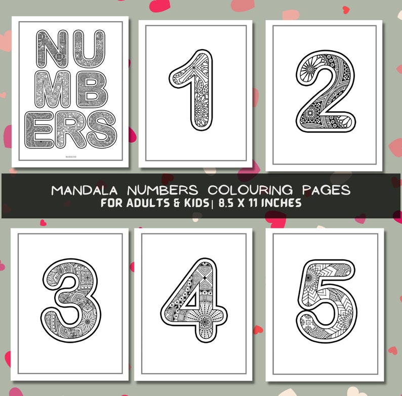 Mandala Alphabet & Numbers Colouring Pages for Adults and Kids |letters ...