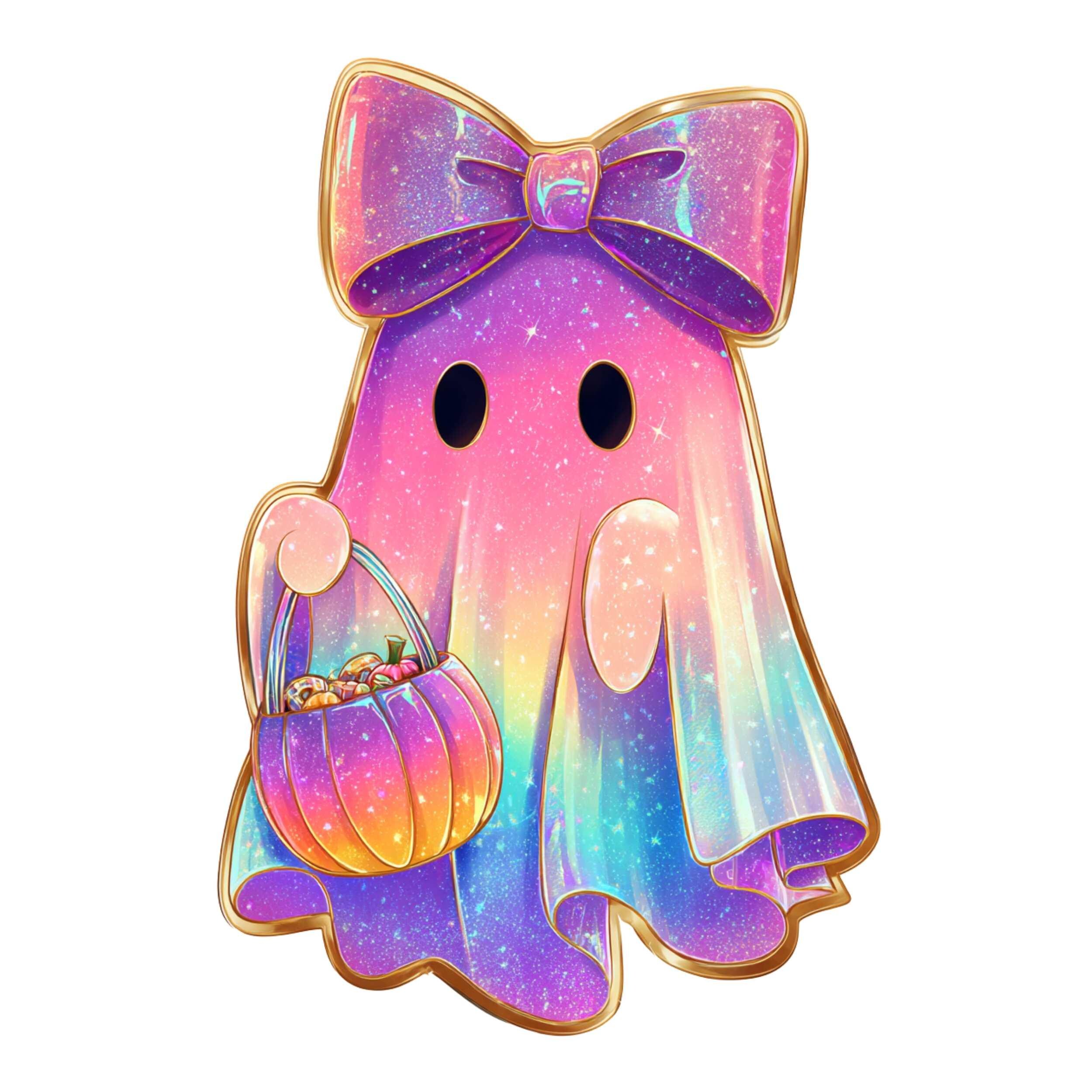 8 Cute Pastel Cartoon Ghosts Clipart, Halloween Sublimation, Halloween ...