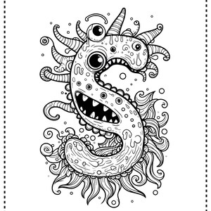Monster Alphabet Coloring Pages, Funny Coloring, Big Kids Coloring, A-Z ...