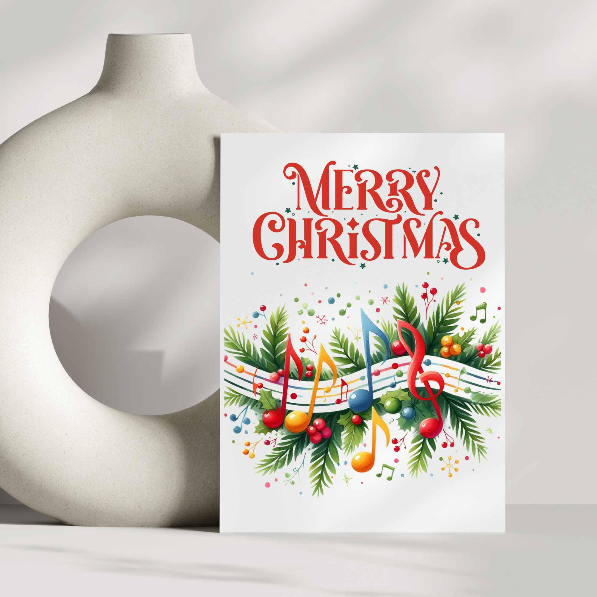 30 Watercolor Christmas Music Notes Sublimation, Music Clipart ...