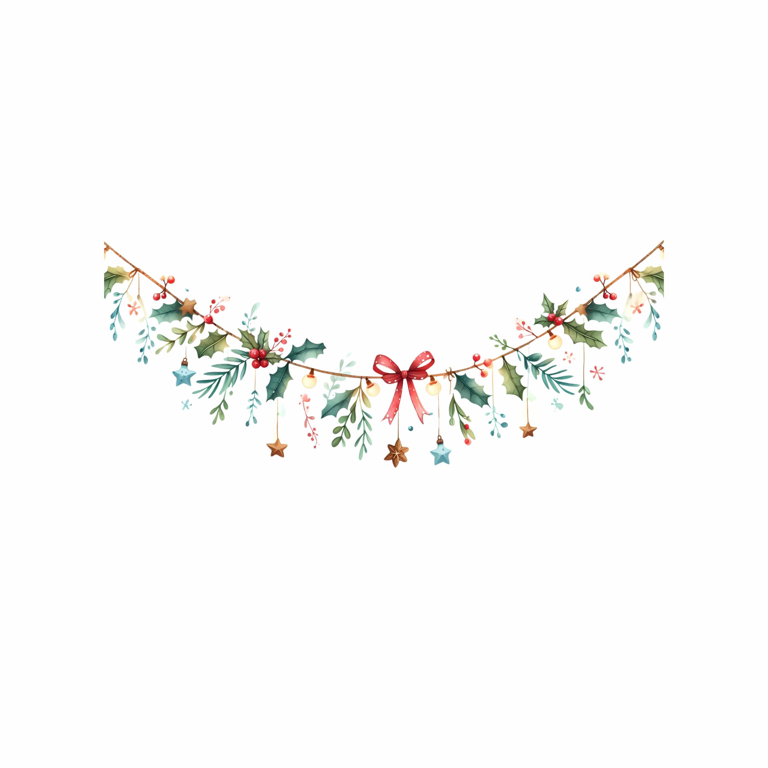 30 Christmas Banner Bundle, Christmas Clipart, Card Decor, Christmas ...