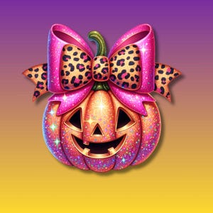 9 Glam Halloween Jack-o'-lantern Clipart, Coquette Halloween Pumpkin ...