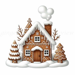 30 Gingerbread House Clipart, Winter Clipart, Christmas Gingerbread ...