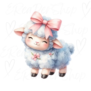 15 Png, Cute Lamb Clipart, Cute Baby Sheep, Sheep, Baby Shower Clipart ...