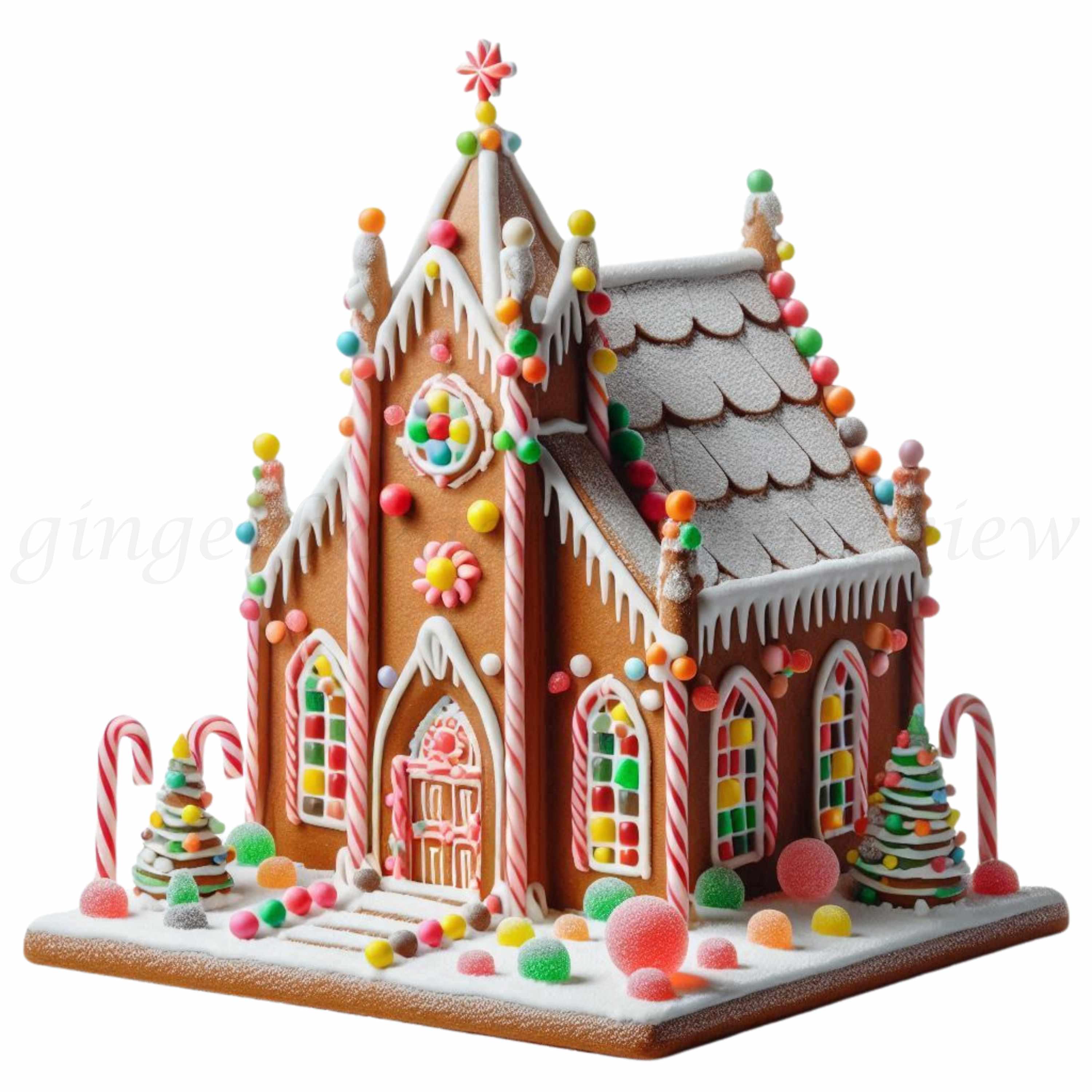 30 Gingerbread House Clipart, Winter Clipart, Christmas Gingerbread ...