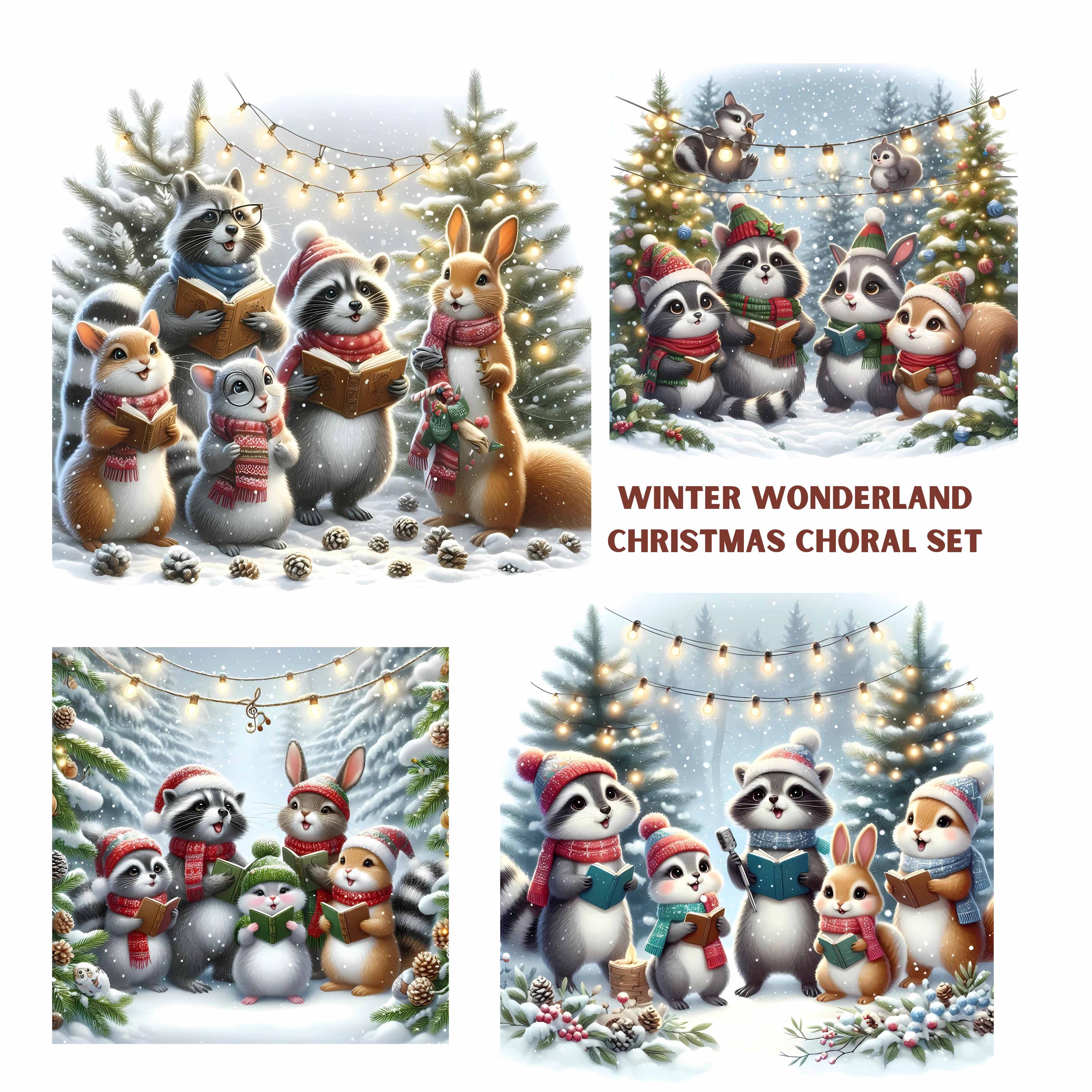 50 PNG Winter Wonderland Woodlands Animal Bundle, Woodlands Animal ...