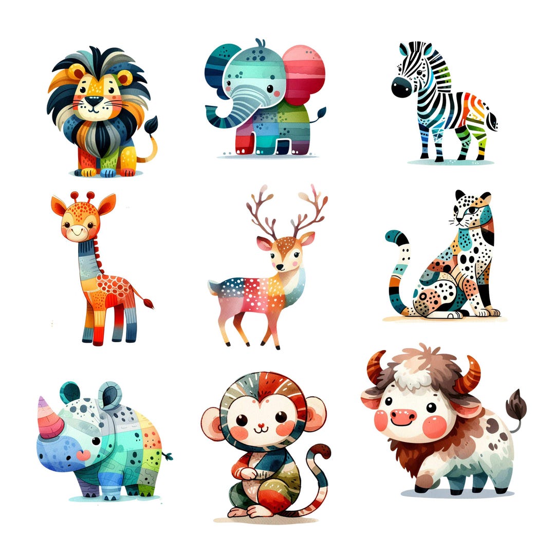 18 Zoo Animals Abstracts, Woodlands Animals, Animals Clipart, Cute ...