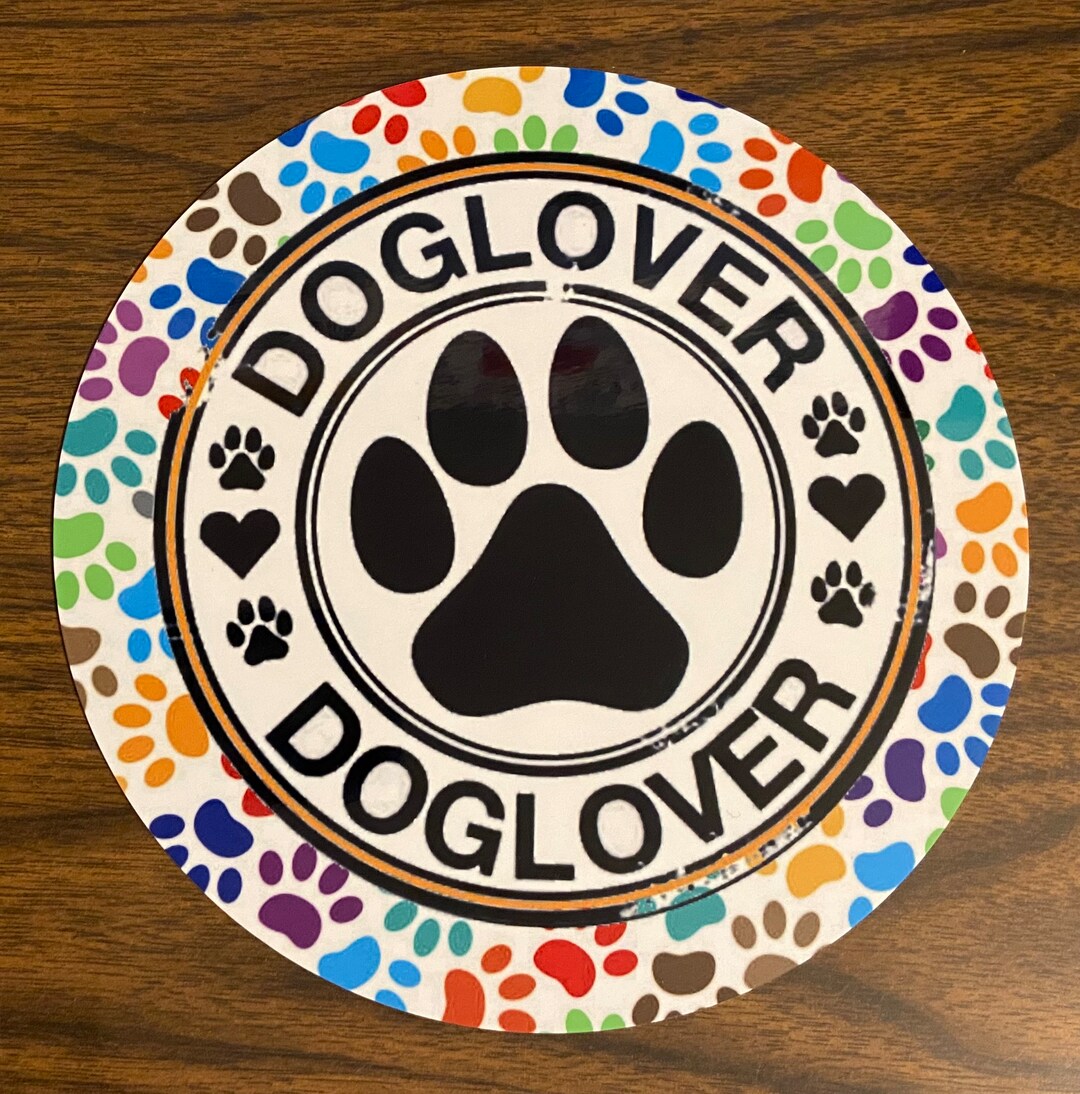 Dog Lover Sign, 8 Inch Round Sign, Dog Lover Wreath Sign, Paw Prints ...