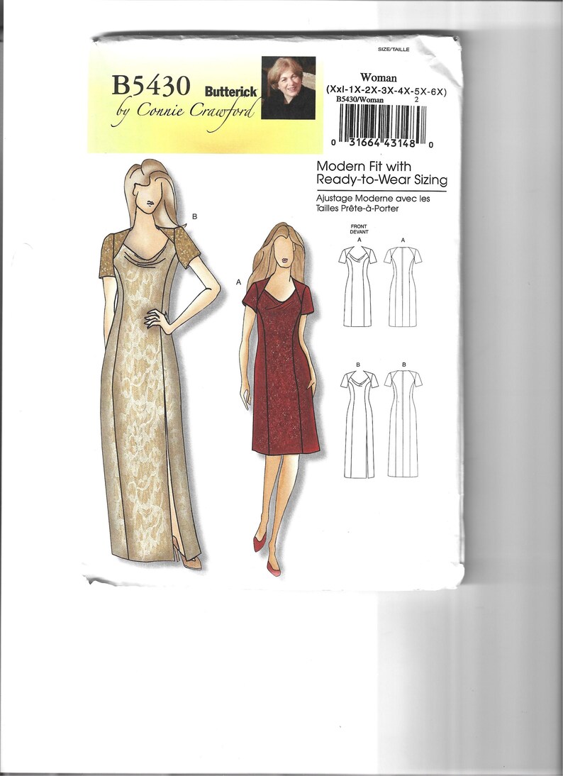 Butterick B5430 Modern Fit by Connie Crawford Womens Dress - Etsy