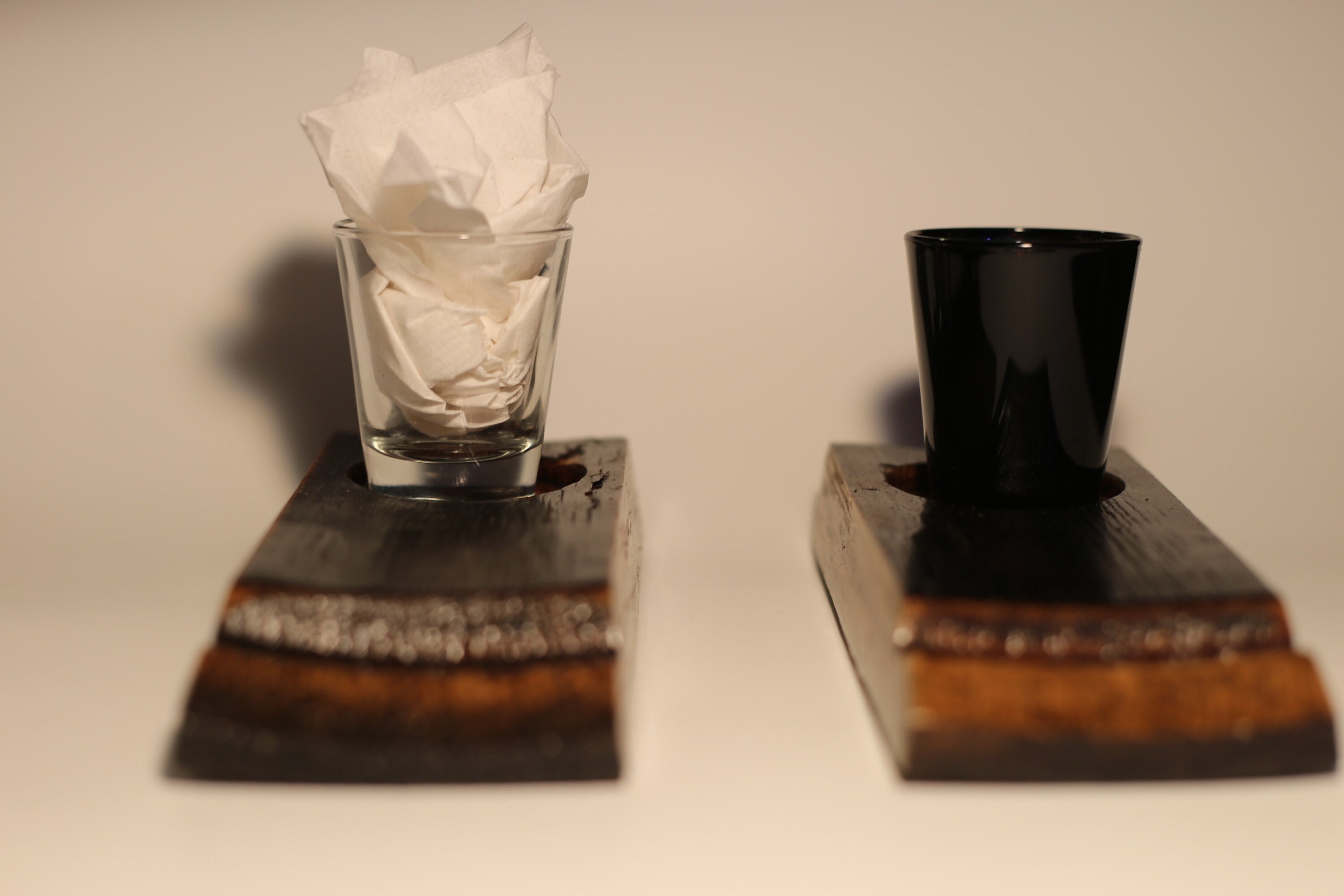 Whiskey Barrel Shot Glass Coasters 2 per Set - Etsy