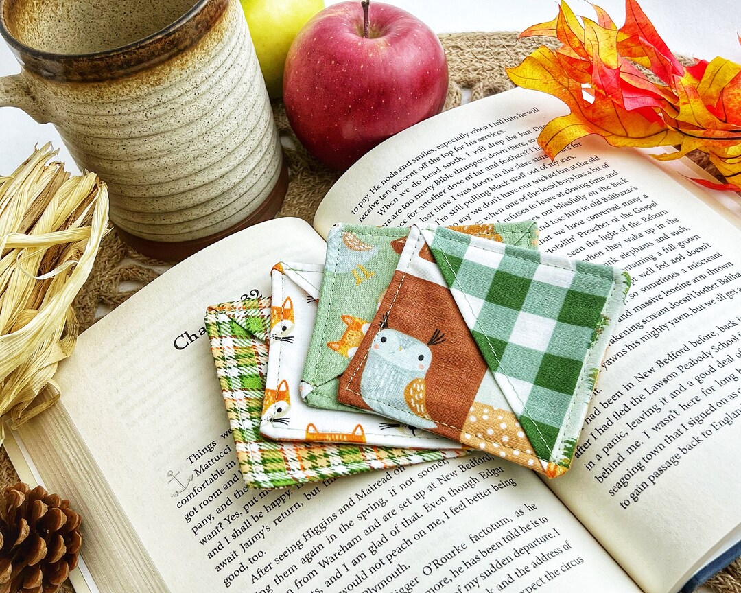 Woodland Animal Bookmark Corners, Set of 4 Page Markers With Forest ...