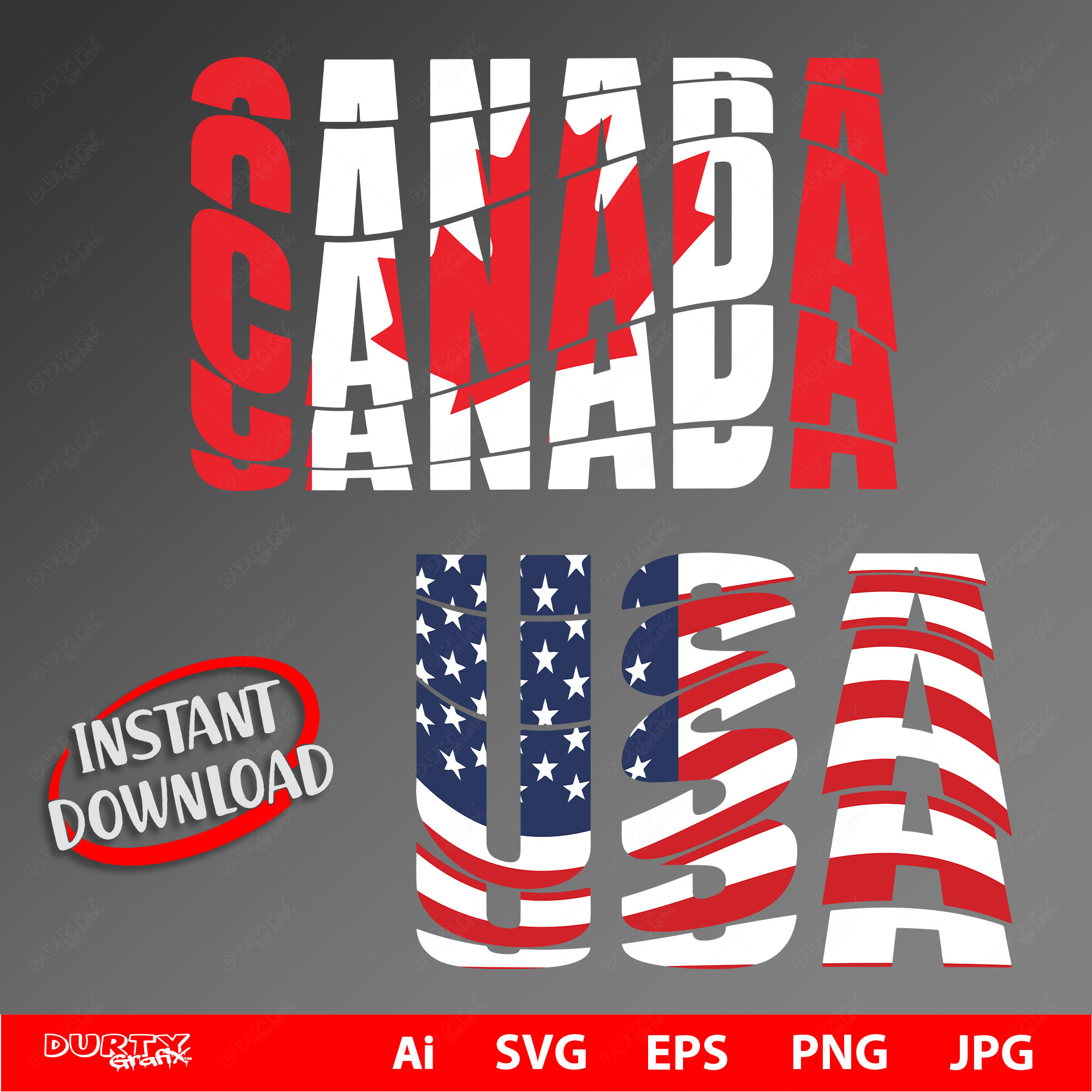 Flag Text Effect Digital Design Bundle | Svg, Ai, Eps, Pdf, Png ...