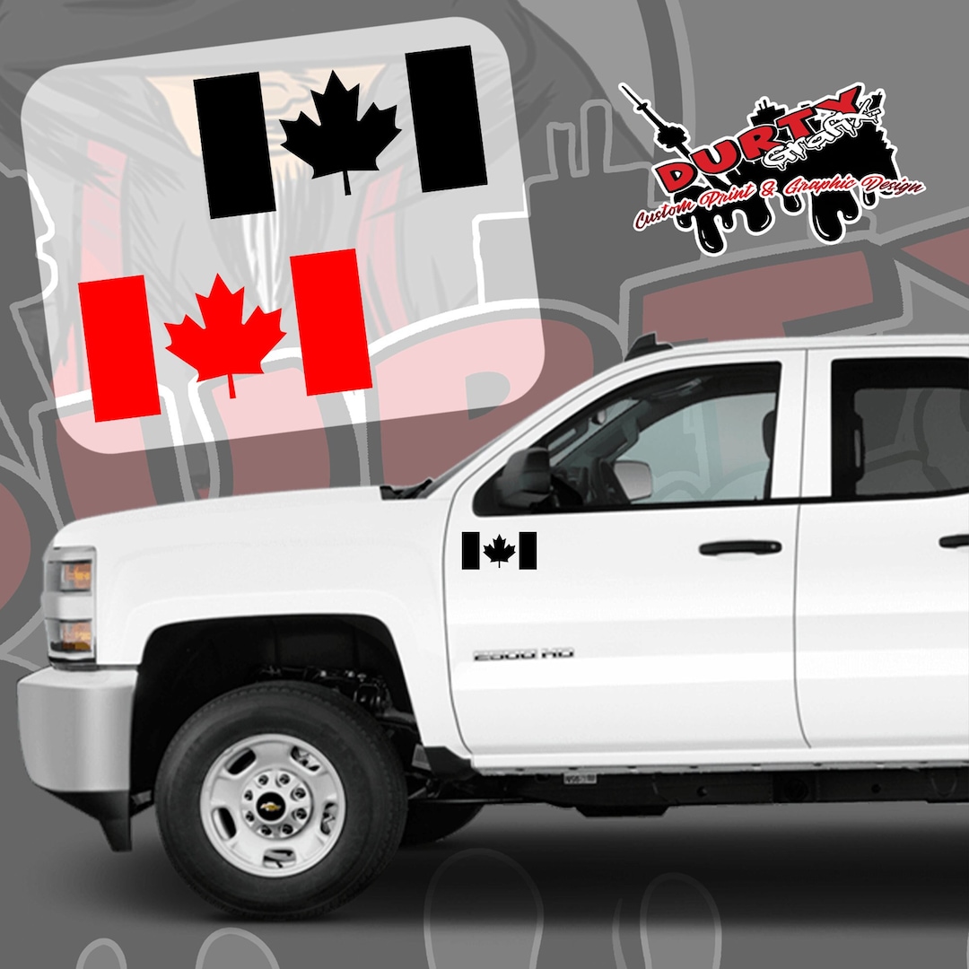 Canada Flag Decal | Canada Flag Vinyl Decal | Canada Flag Truck Car ...