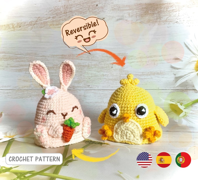Reversible Easter Amigurumi Pattern Bundle Crochet Pattern - Etsy