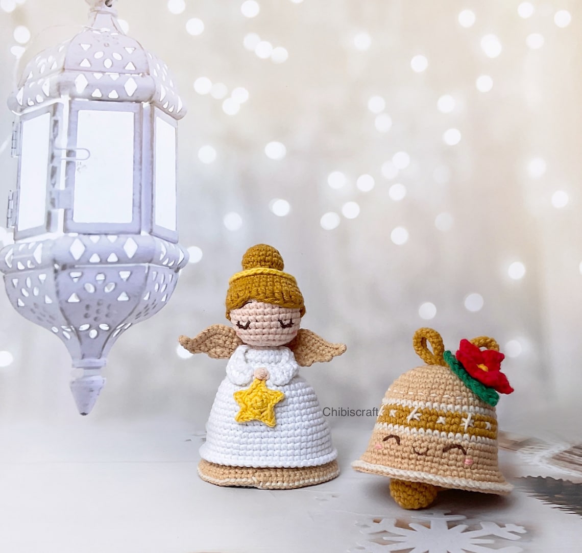 Reversible Christmas Angel and Bell Amigurumi Pattern - Etsy