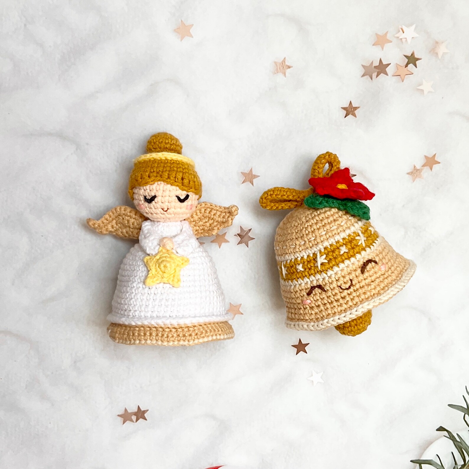 Reversible Christmas Angel and Bell Amigurumi Pattern - Etsy