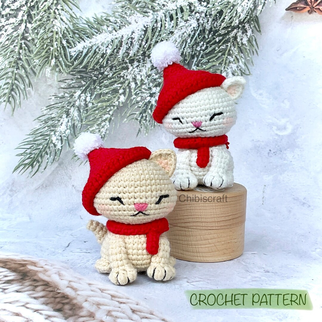 Christmas Kitty Amigurumi Crochet Pattern (PDF) - Etsy