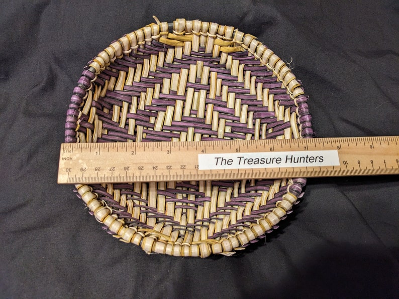Purple, Yellow and Tan Yucca Hopi Shifter Basket - Etsy