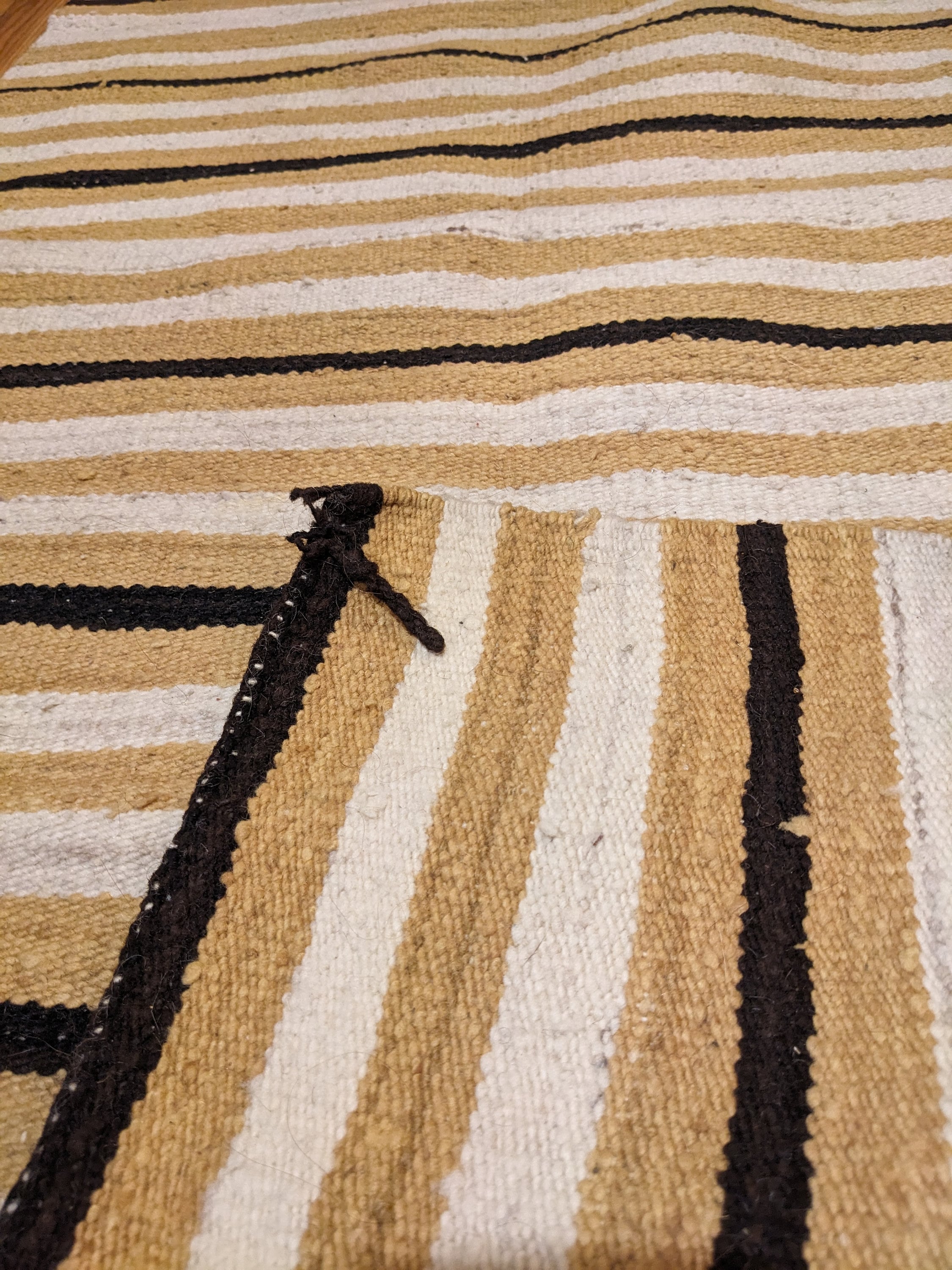 61 by 32.5 Antique, Authentic, Navajo Double Saddle Blanket/rug With ...