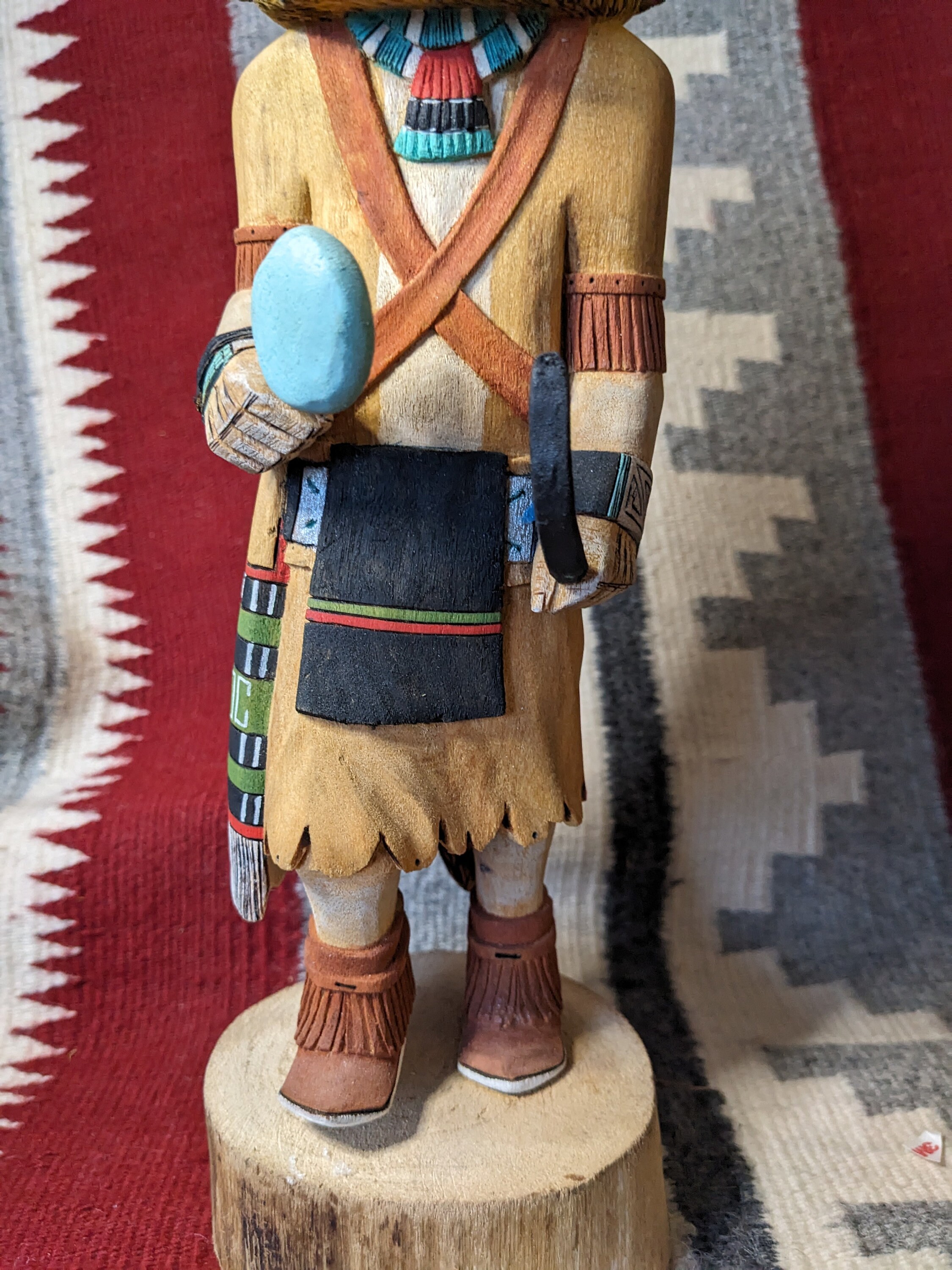 Authentic RARE Cottonwood Kachina Doll, "badger" by Lawrence Mahle, 1st ...