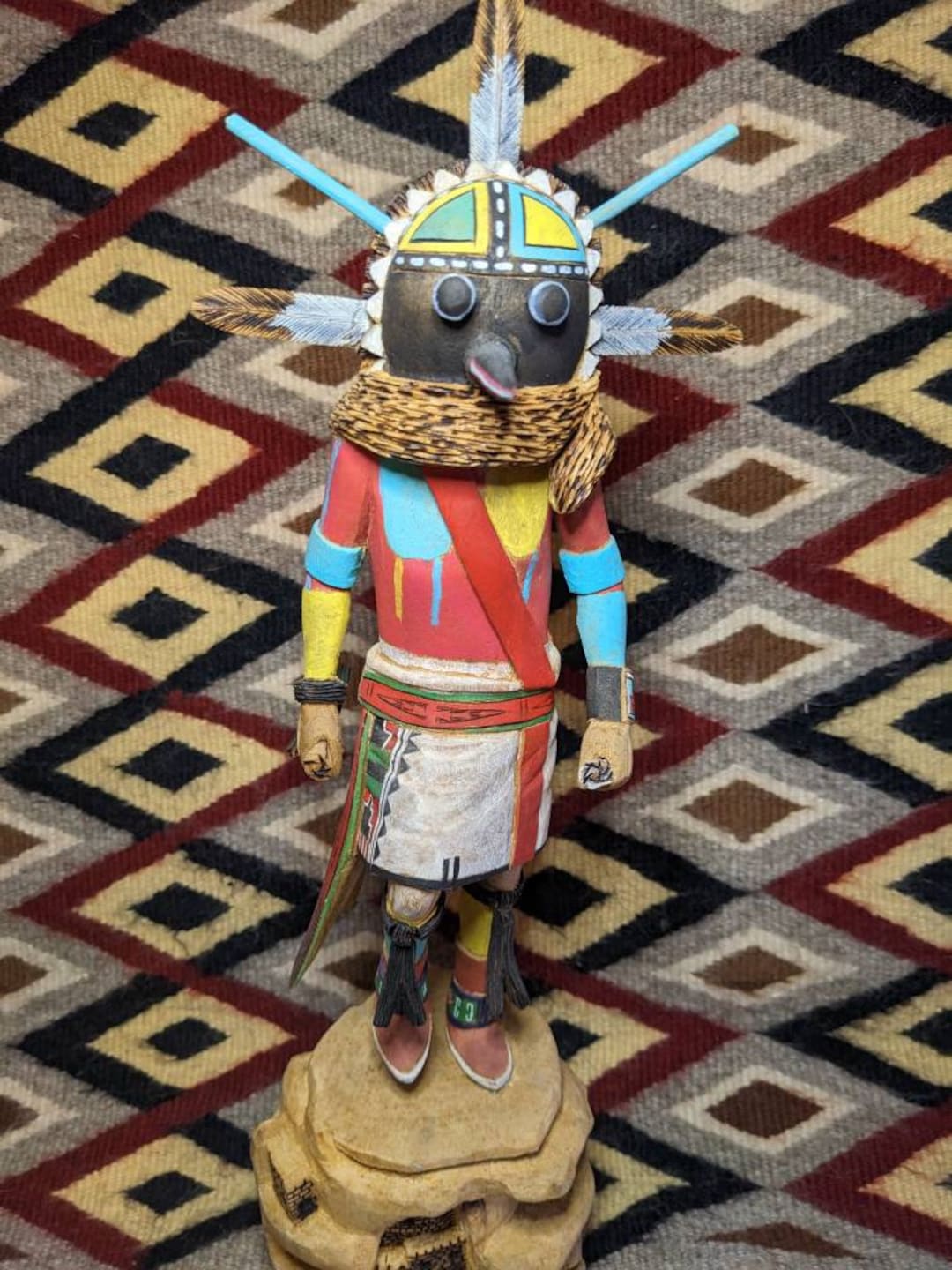 Ornate, Authentic, Wupamo, Kachina Doll by Clayton Kaniatobe ...