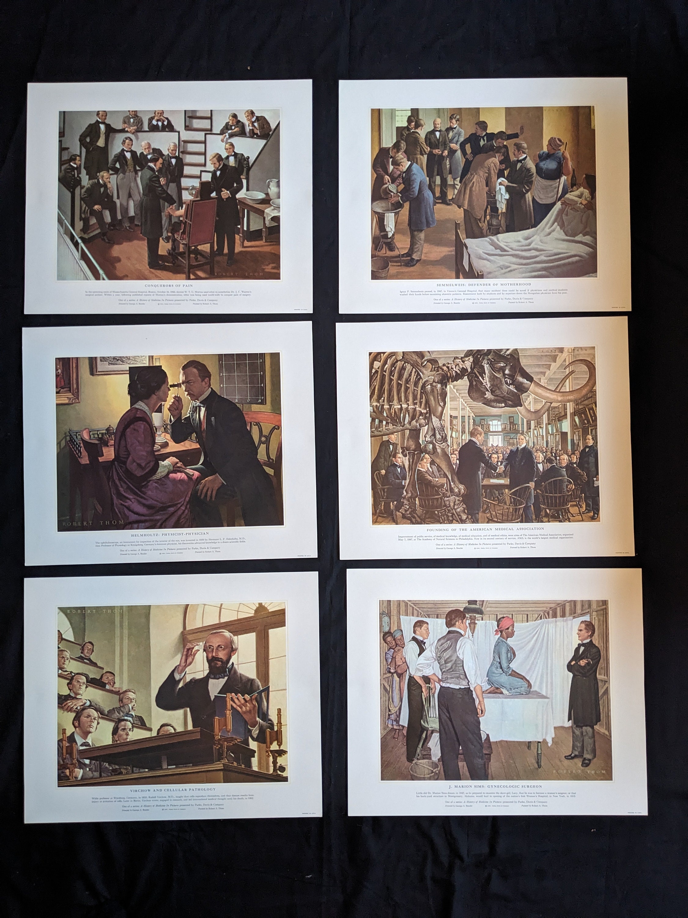 Set of 36 Vintage Lithographs (complete Set, Series 1-6 Series) From "a ...