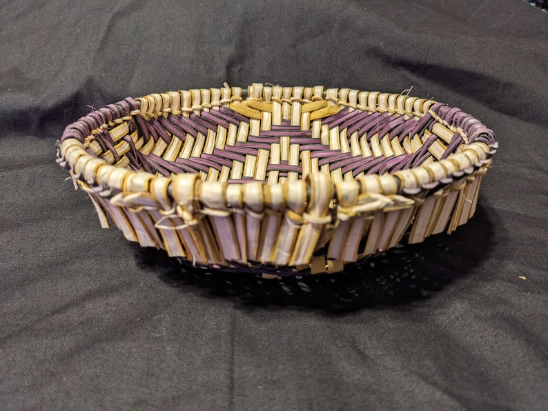 Purple, Yellow and Tan Yucca Hopi Shifter Basket - Etsy