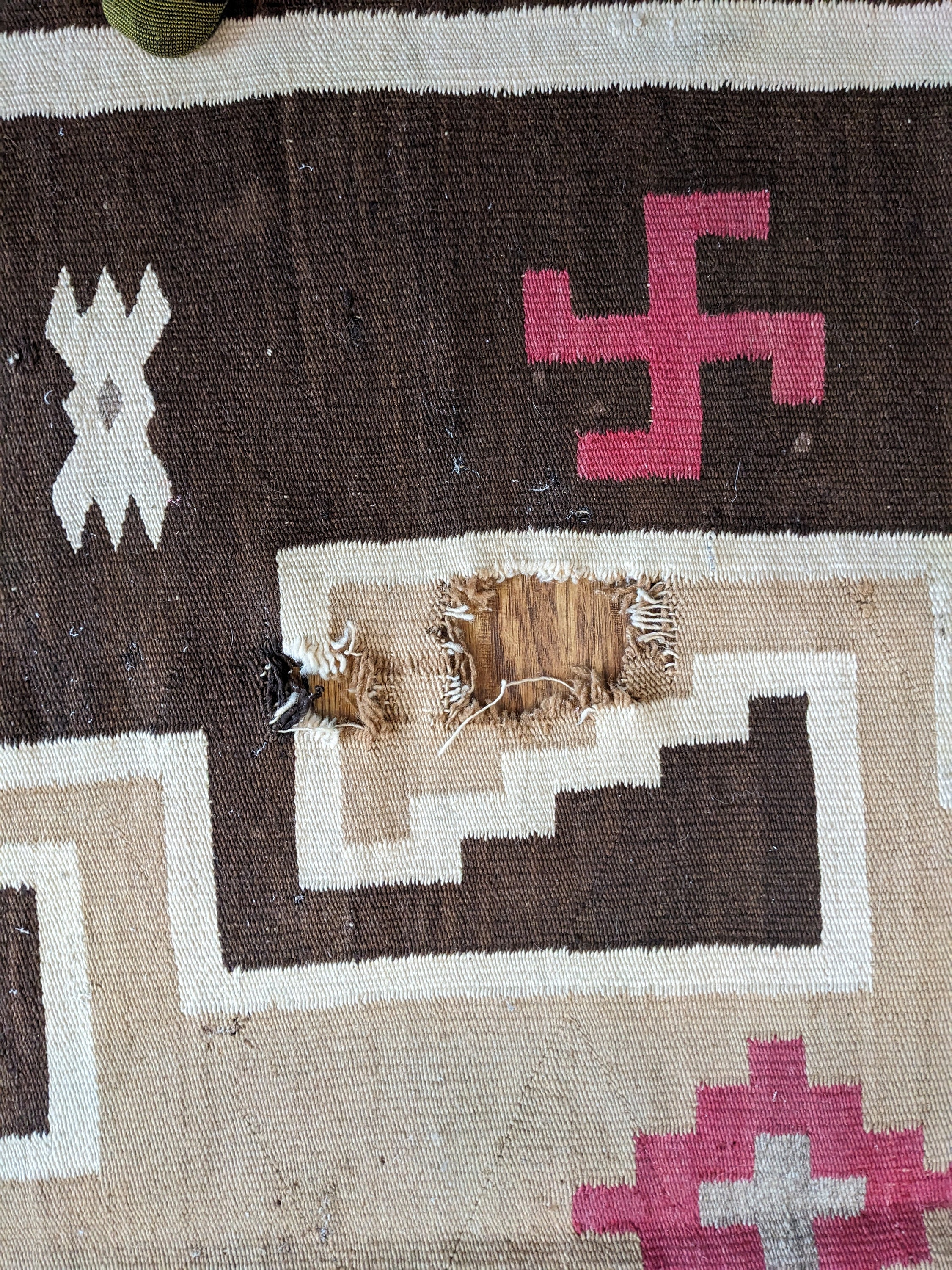 4ft by 7ft LARGE, Antique, Authentic, Vintage, Navajo Rug With Pre-wwii ...