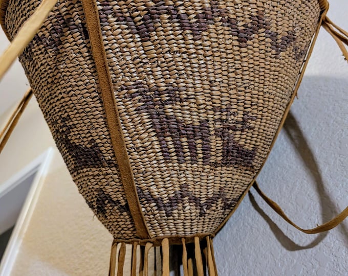 Wonderful, RARE, Authentic, 16" Apache Burden Basket, by Renowned ...