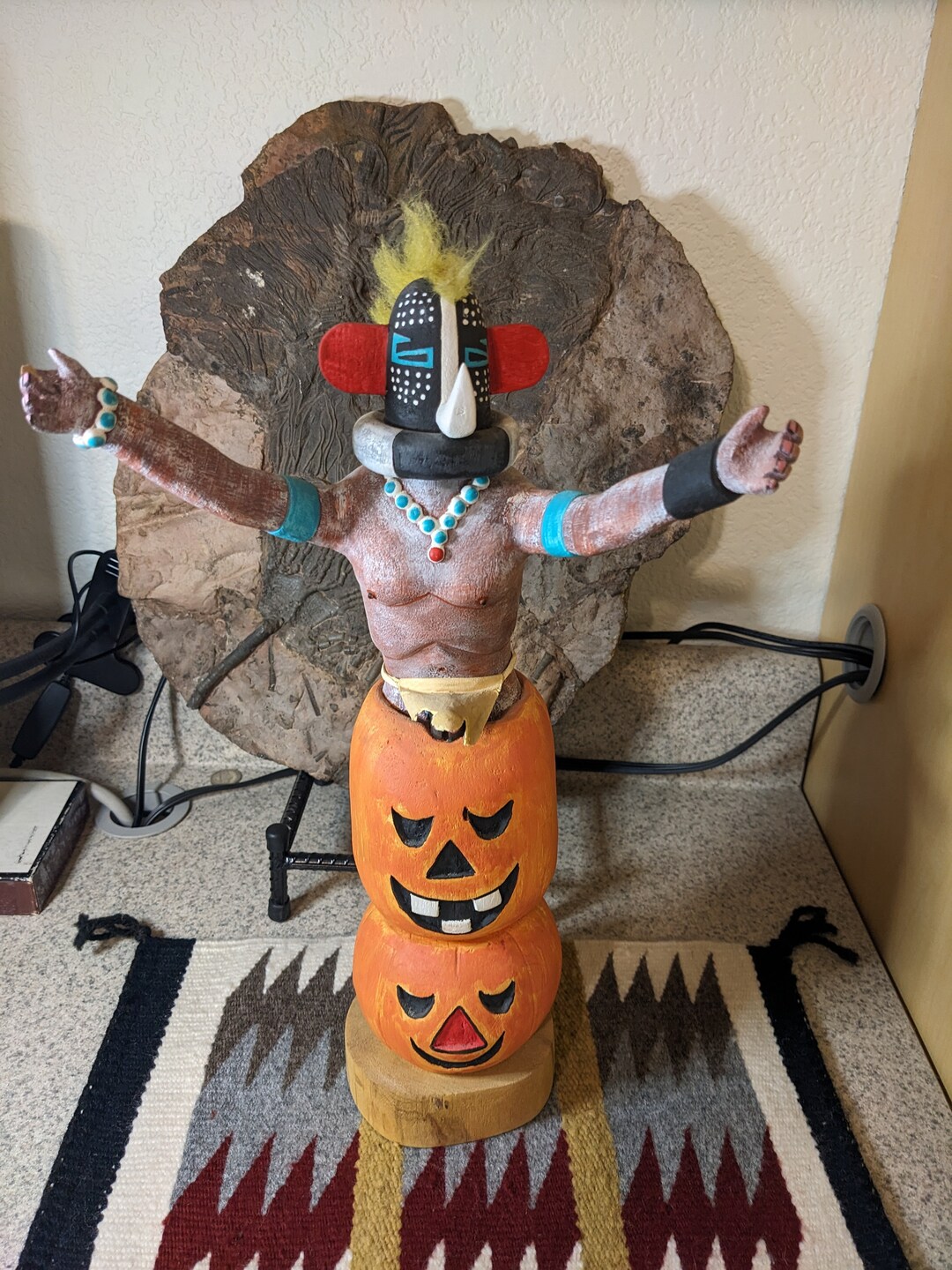 LARGE, Authentic, Cottonwood, Seasonal Hopi Clown Kachina Doll by Sam ...