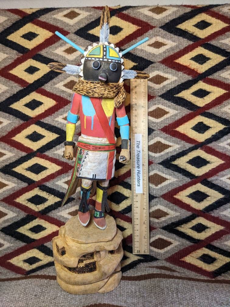Ornate Authentic Wupamo Kachina Doll by Clayton Kaniatobe - Etsy