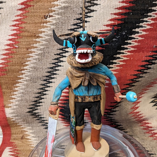 Authentic, Cottonwood Kachina Doll, awatovi Ogre by Horace Kayquop - Etsy