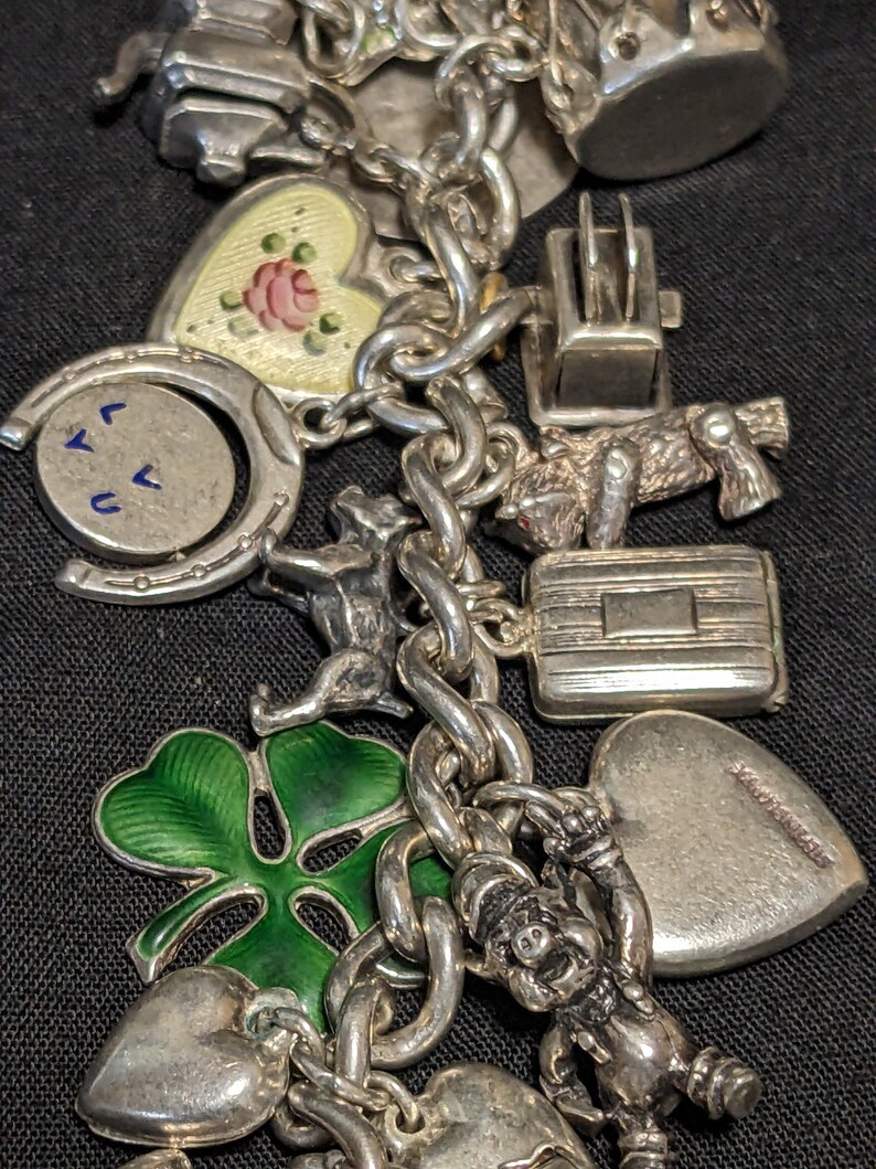 Incredible Vintage/antique With 26 Unique Charms 7'' - Etsy