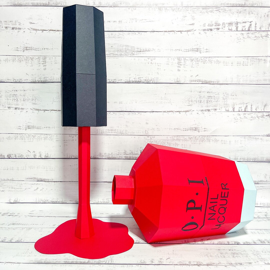NAIL POLISH XL, Nail Polish Xl Papercraft Low Poly Downloadable File ...
