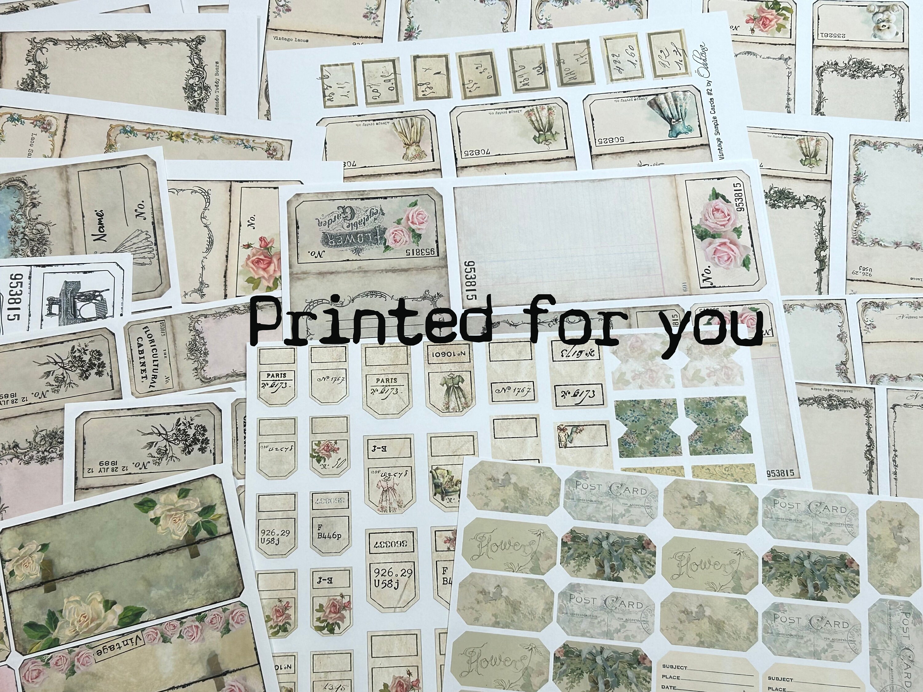 Printed for You Sample Swatches Paper Pack Junk Journal Paper and ...