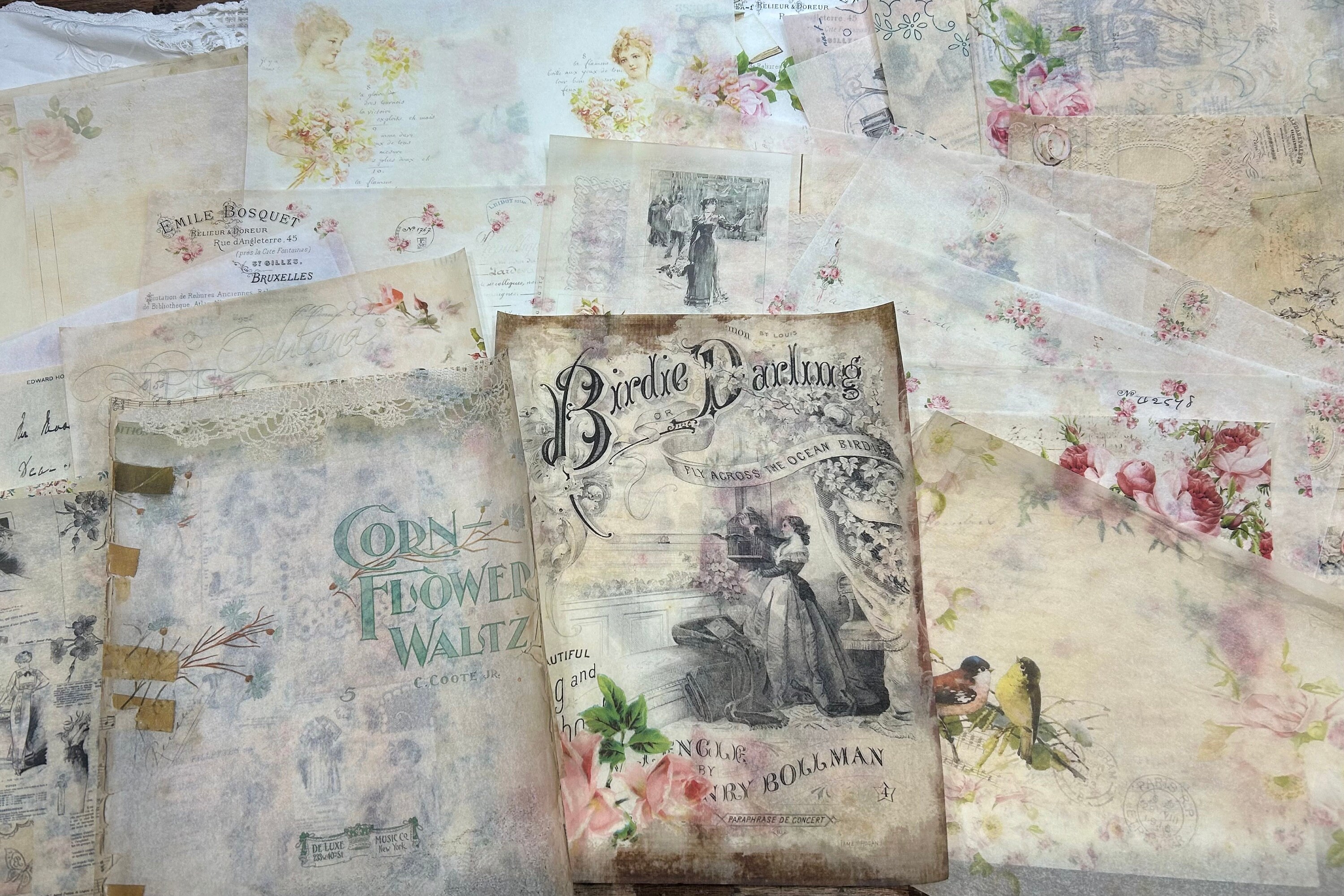 Kit 1 Printed for You Tracing Paper Pack for Your Junk Journals ...