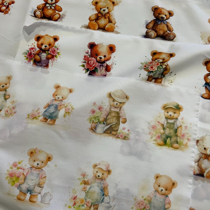 Teddy Bear Fabric - Etsy