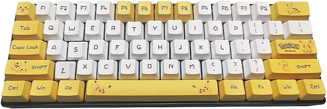 Pikachu Pokemon Keycap Set 108 Piece Double Shot PBT - Etsy