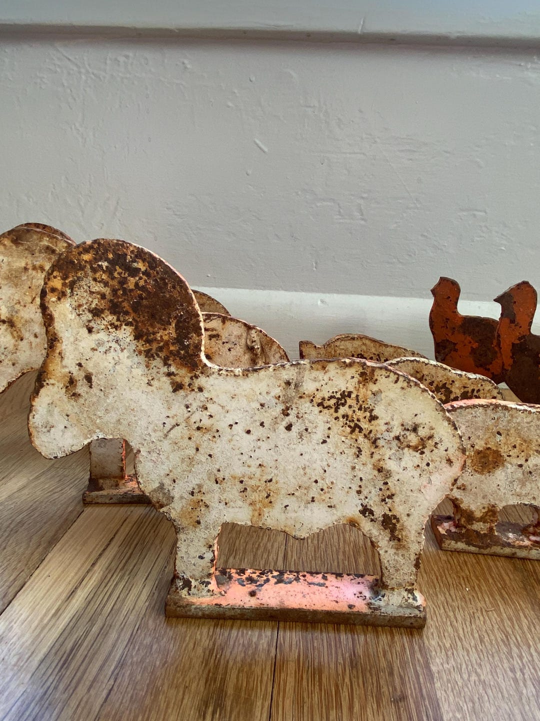 Vintage Cast Iron Shooting Gallery Target Set - Etsy