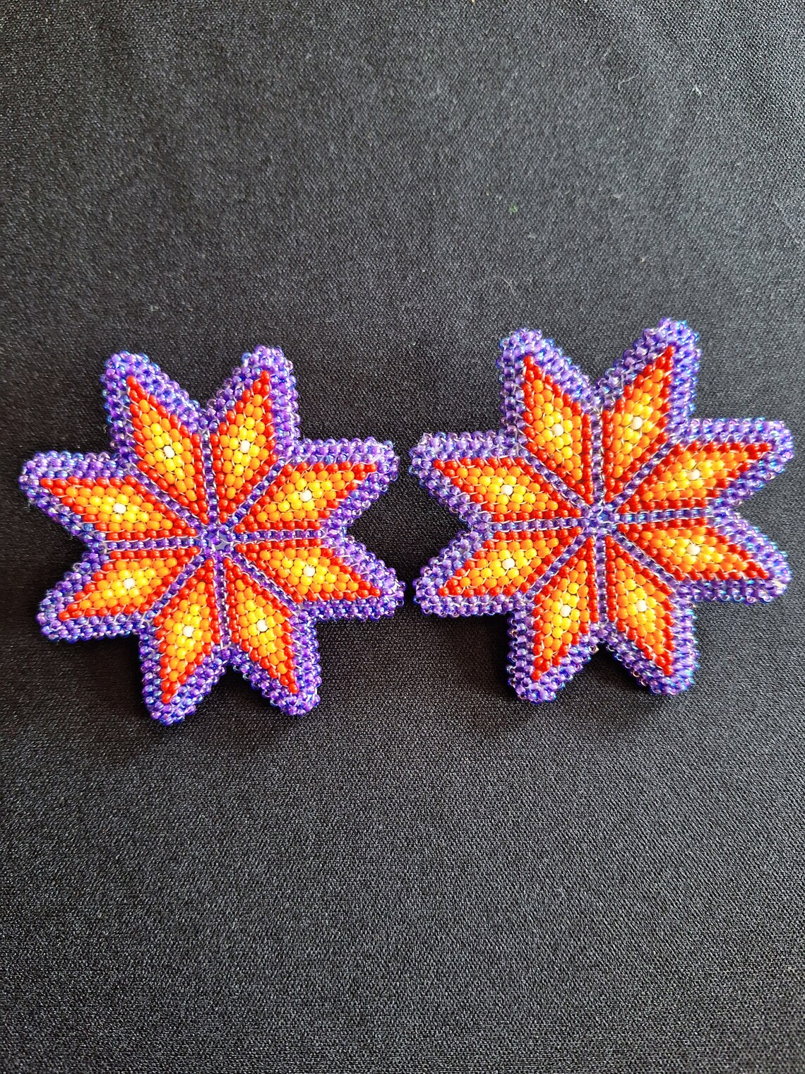 Beaded Star Quill Medallion and Earrings Set - Etsy