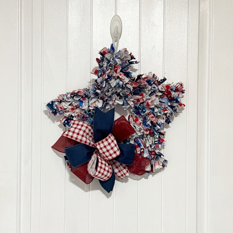 Patriotic Rag Wreath - Etsy